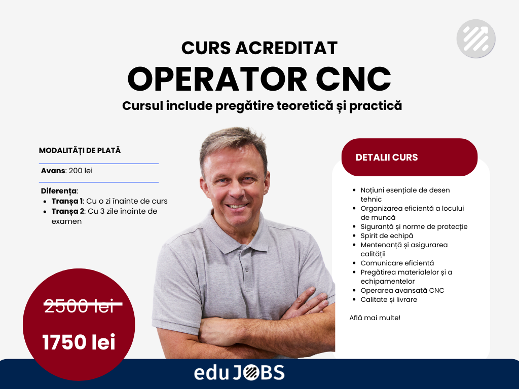 Curs operator la mașini cu comandă numerică(CNC) - eduJOBS